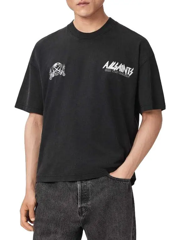 ALLSAINTS Chromium Graphic T-shirt - Washed Black