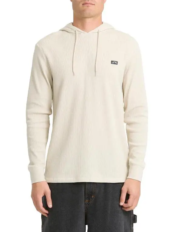 BILLABONG Thermal Hoodie With Logo Patch - Oatmeal