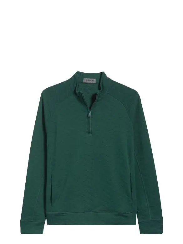G/fore Dunes Quilted Quarter-zip Pullover - Pine