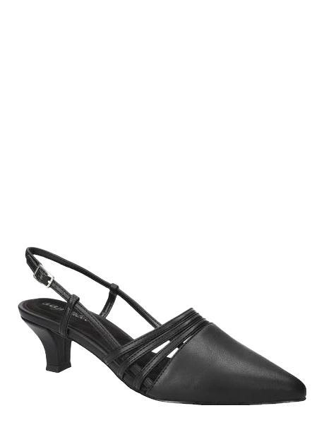 EASY WORKS BY EASY STREET Aura Slingback Kitten Heel Pumps - Black
