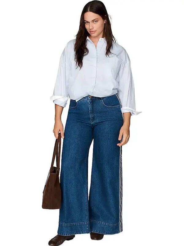 PILCRO Azura High-rise Wide-leg Jeans - Medium Denim