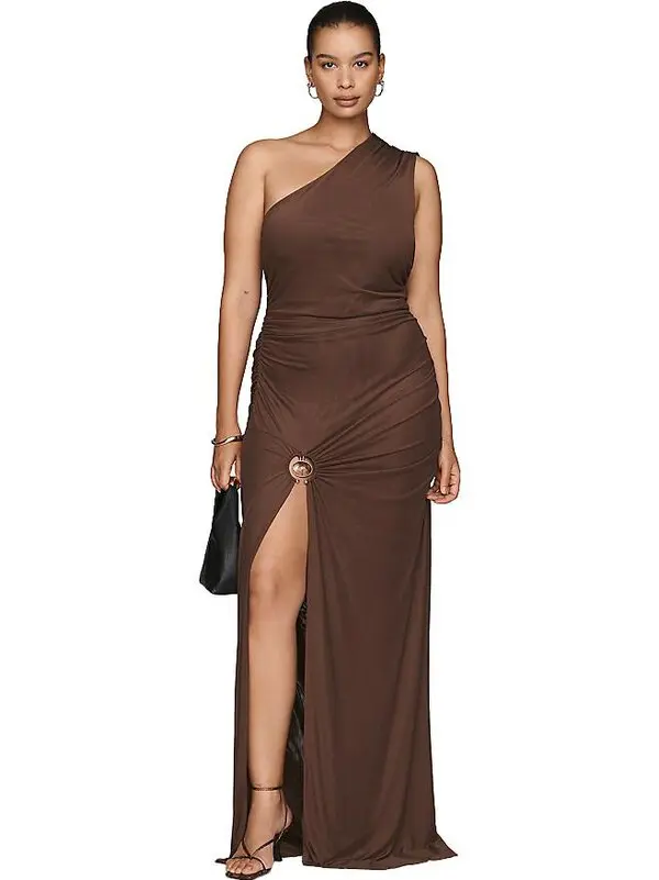 AFRM Swezey One-shoulder Maxi Dress - Brown