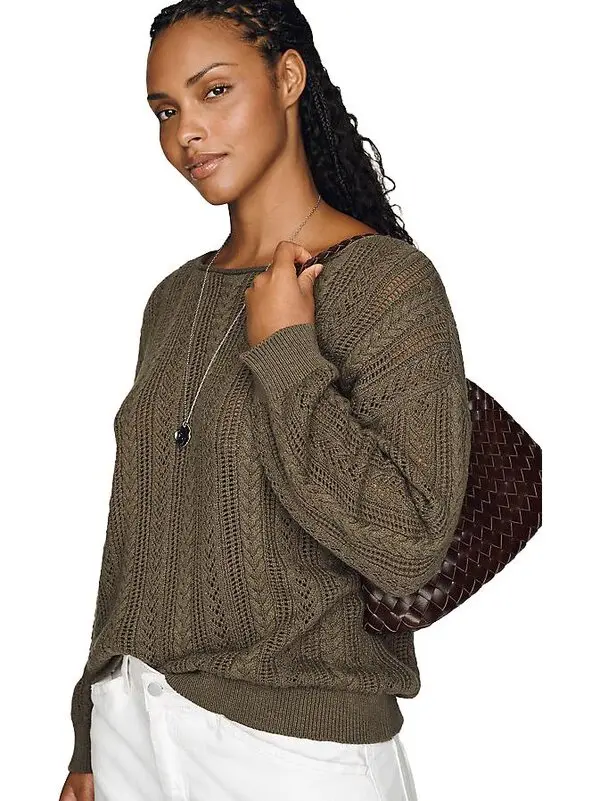 Sanctuary 100% Cotton Potelle Sweater - Olive