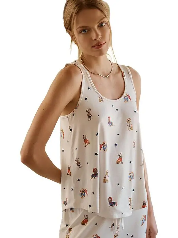 Z Supply Team Player Tank Top - Ivory Pattern