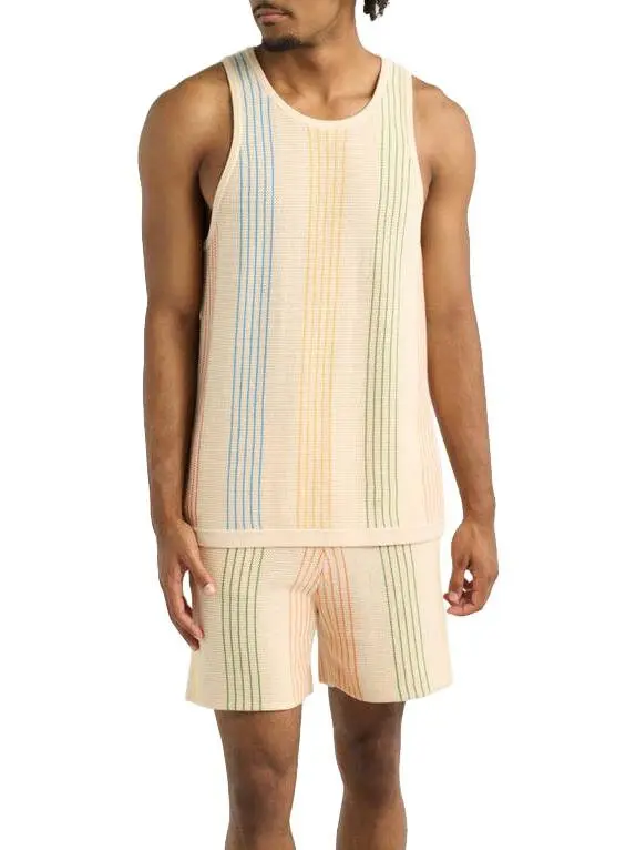 MAVRANS Sliced Knit Tank Top - Beige