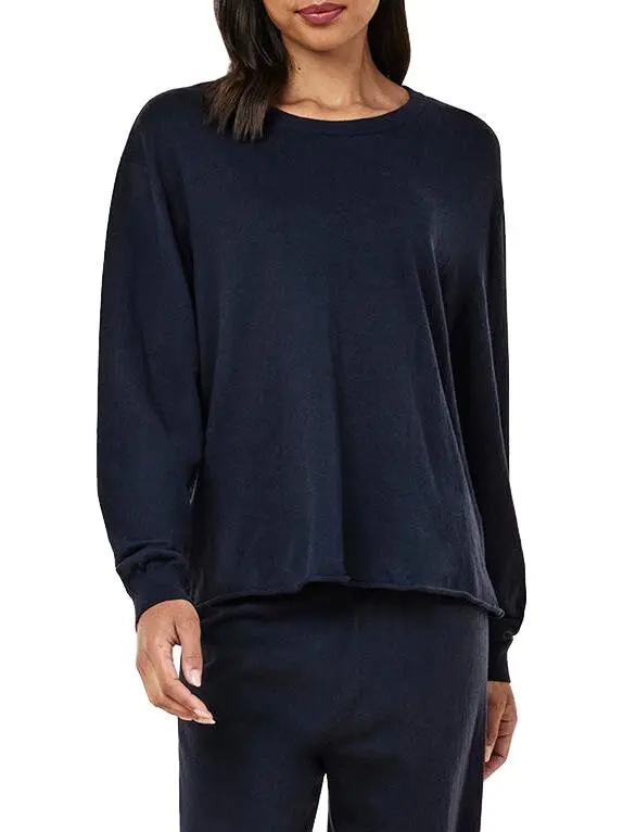 PAPINELLE Cotton & Cashmere Crewneck Sweater - Deep Navy