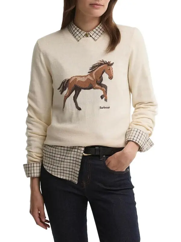 Barbour Homeswood Cotton Cashmere Sweater - Ecru