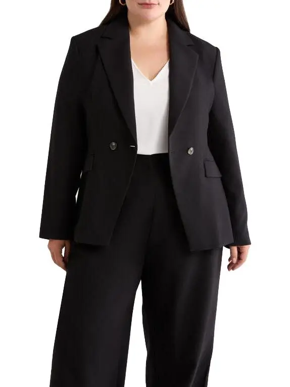 OPEN EDIT Icon Twill Hourglass Blazer - Black
