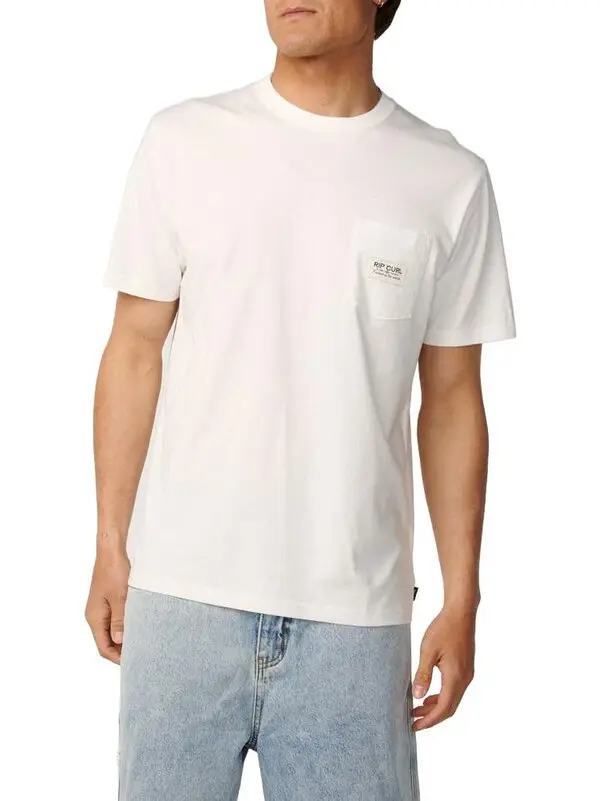 Rip Curl Pacific Rinse Pocket Graphic T-shirt - Bone