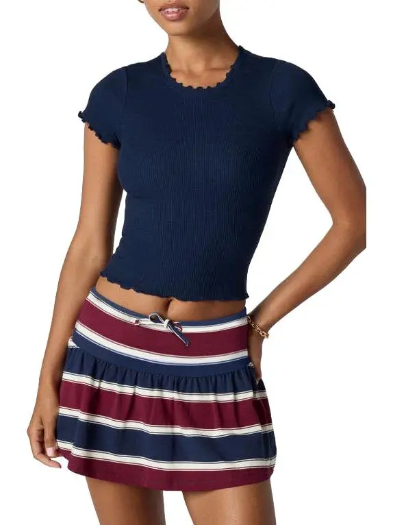 FLORENCE BY MILLS Jersey Rib T-shirt - Navy