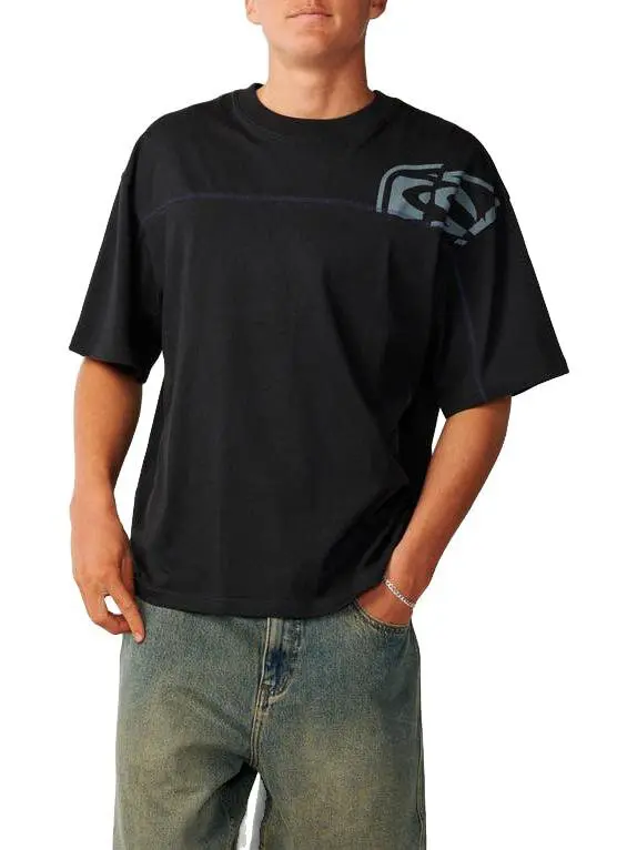 Rip Curl Archive Thrashed Cotton Graphic T-shirt - Black