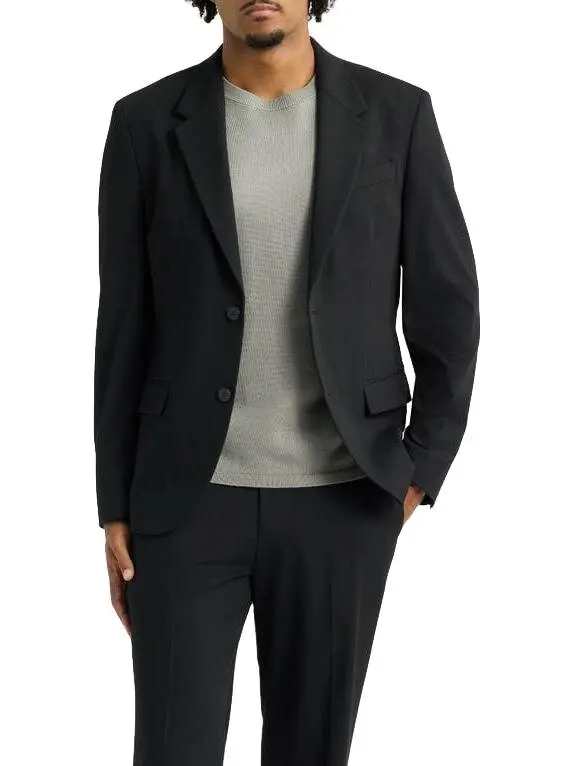 OPEN EDIT Slim Fit Wool Blend Sport Coat - Black