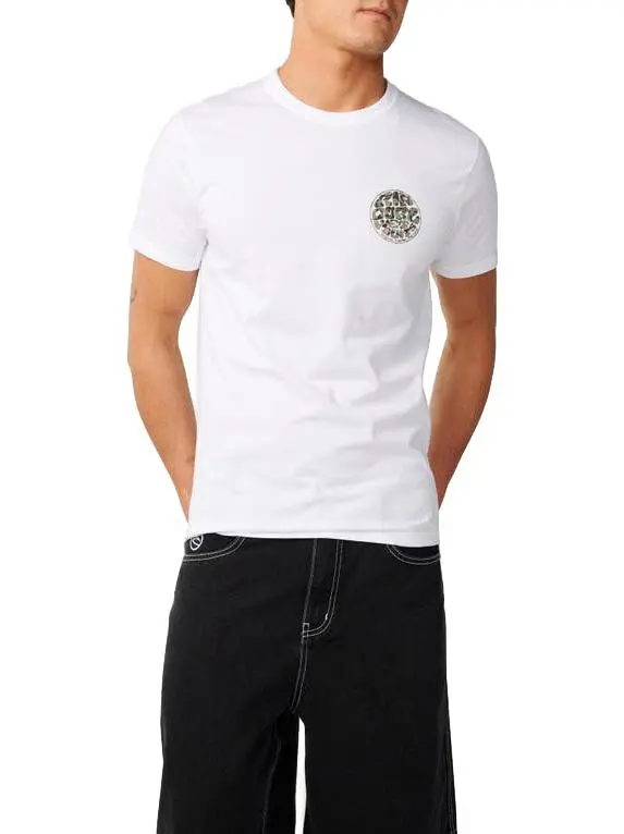 Rip Curl Wettie Passage Logo Cotton Graphic T-shirt - White