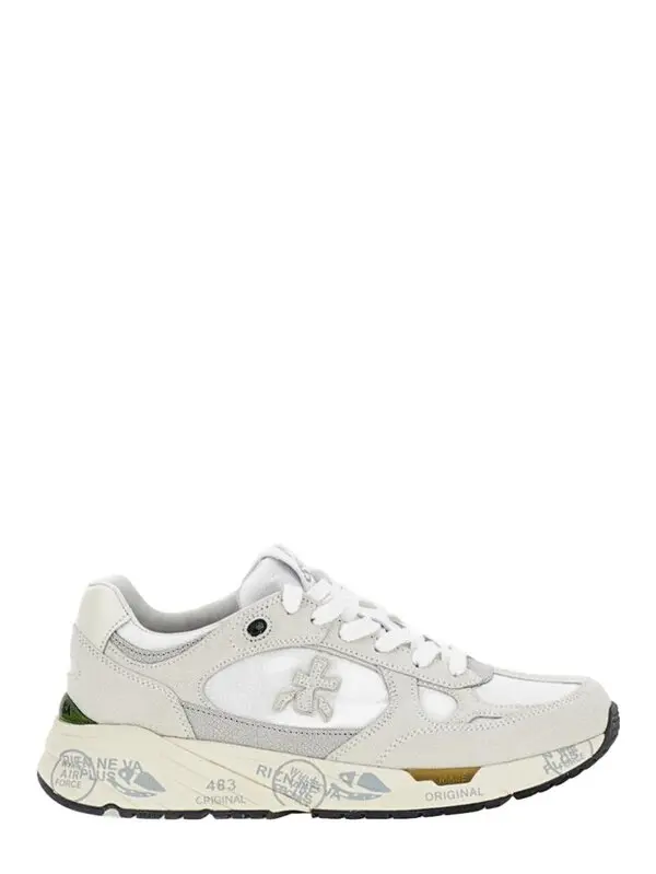 Premiata Mased Sneakers With Suede Inserts - Bianco