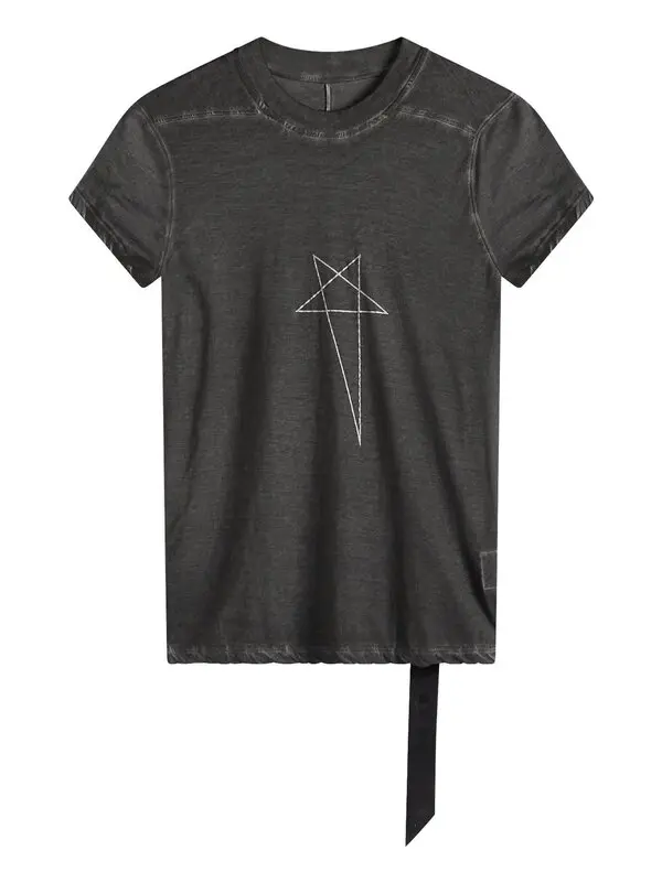 Rick Owens Level T-shirt - Faded Black/silver
