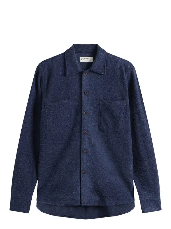 Universal Works Dam Marl Work Shirt - Navy