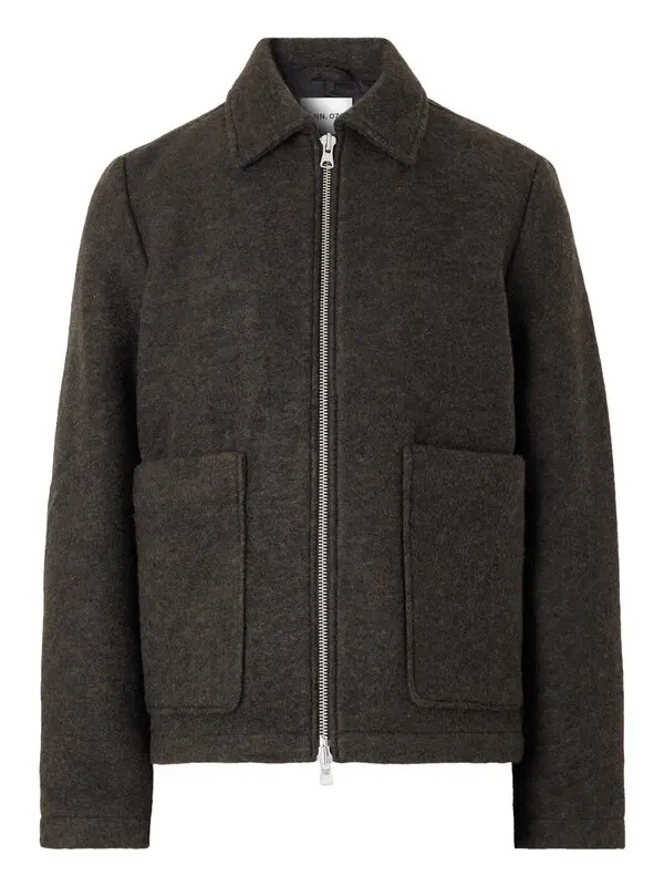 Nn07 Gael Brushed Wool-blend Jacket - Gray