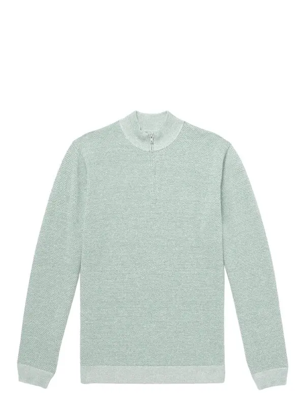 Peter Millar Barlow Half-zip Sweater - Green