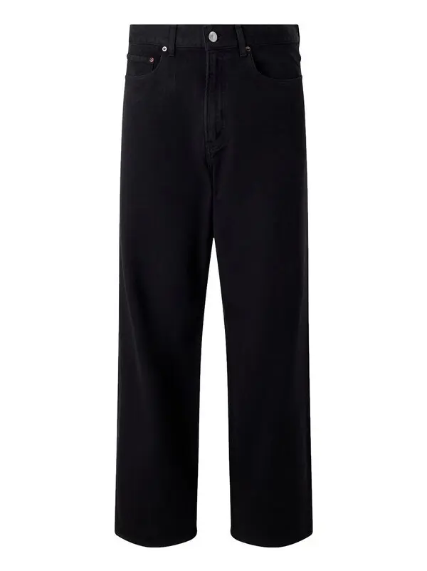 A.PRESSE Straight-leg Cotton And Silk-blend Piqué Trousers - Black