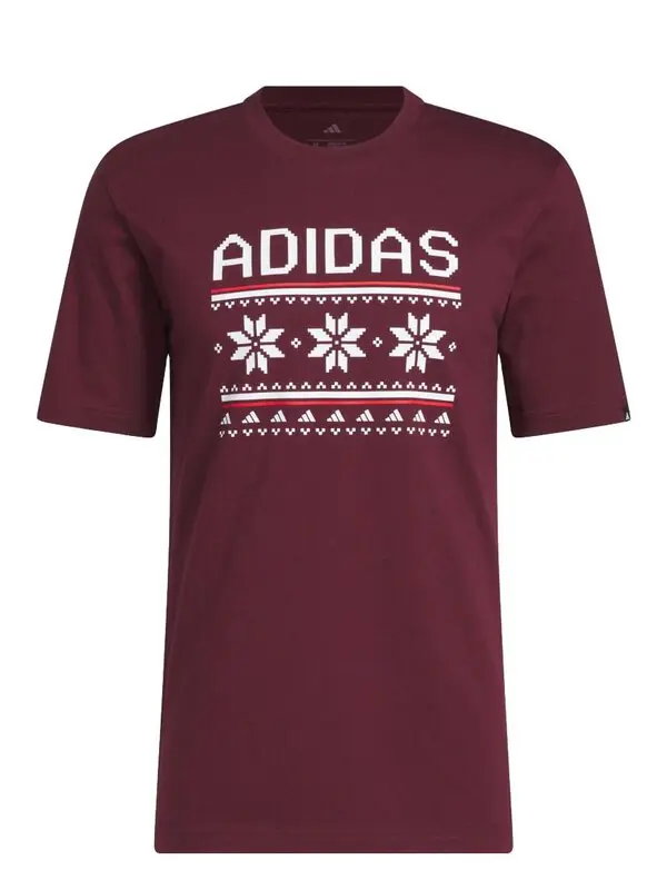 Adidas Vacation Print Graphic T-shirt - Maroon