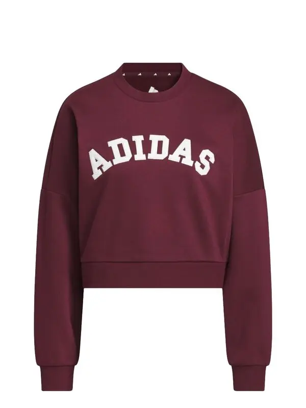 Adidas Chenille Logo Graphic Sweatshirt - Maroon