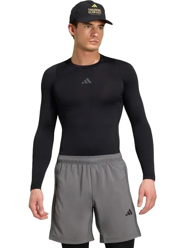 Adidas Techfit Climawarm Long Sleeve Performance T-shirt - Black