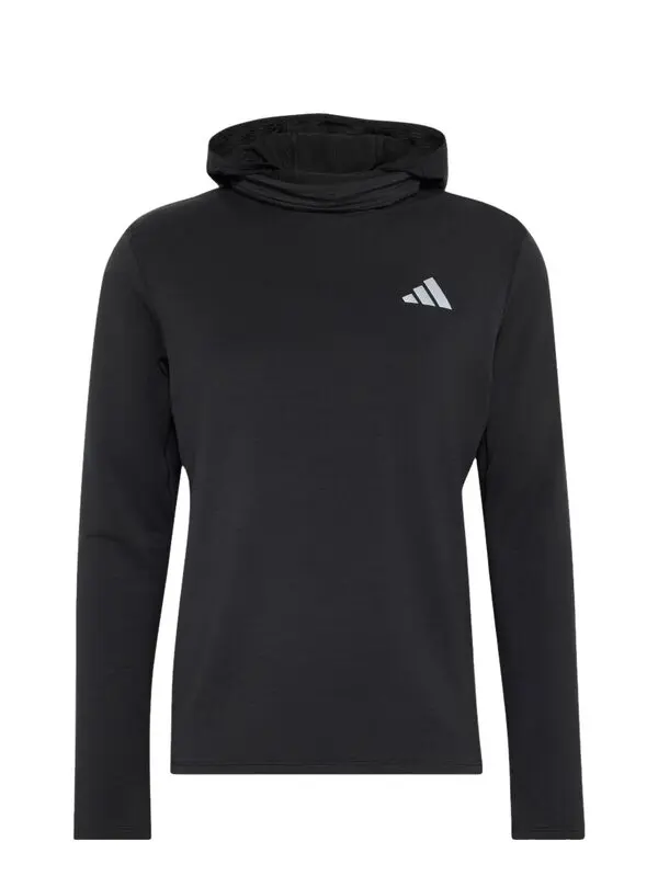 Adidas Adi365 Running Essentials Winterized Long Sleeve Hooded Track Top - Black