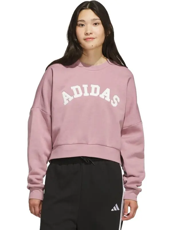 Adidas Chenille Logo Graphic Sweatshirt - Magic Mauve