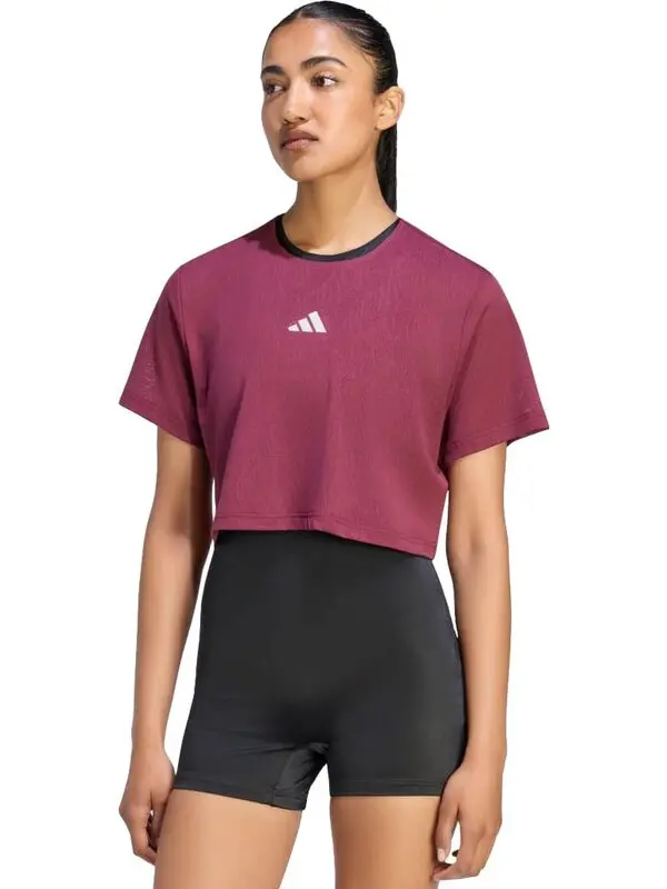 Adidas Climacool Lace Crop T-shirt Pro - Maroon