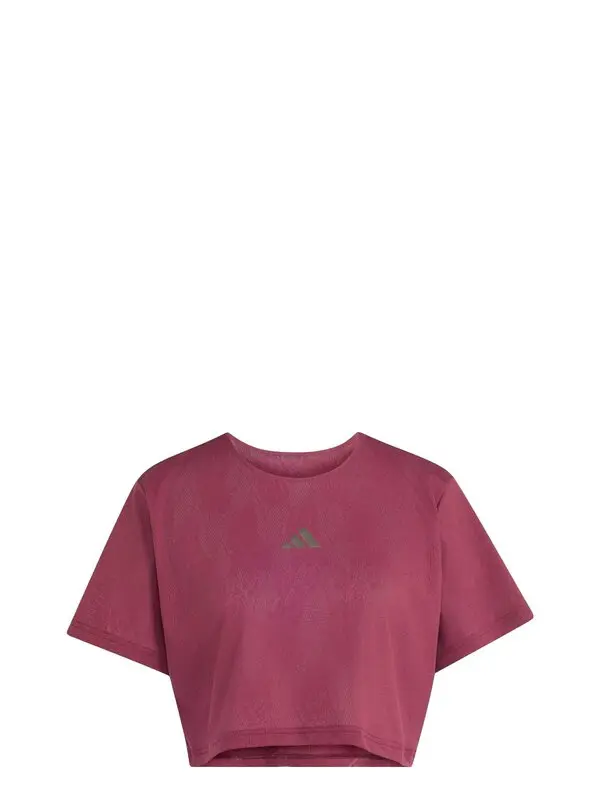 Adidas Climacool Lace Crop T-shirt Pro - Maroon