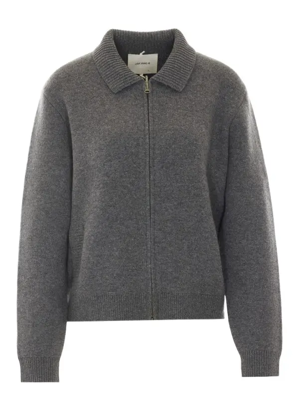 LISA YANG Aleya Zip-up Cardigan - Grey