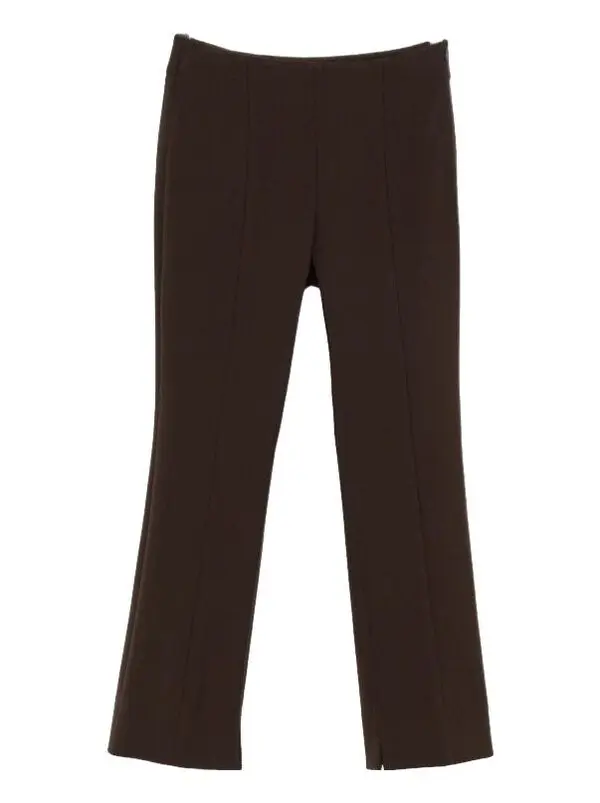Peserico Seam-detail Side-slit Trousers - Dark Brown