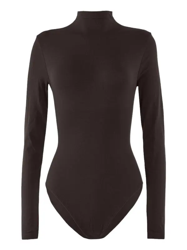 Wolford Skin Contour High-neck Bodysuit - Brown