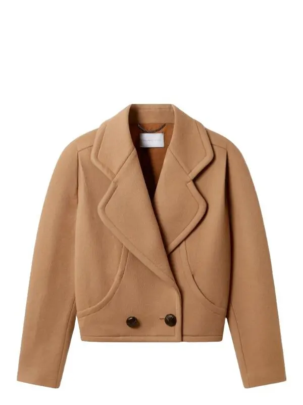 Stella McCartney Boxy Double-breasted Coat - Camel