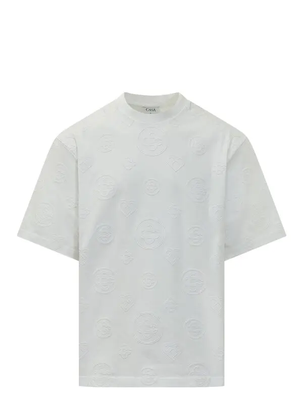 Casablanca Monogram Embossed T-shirt - White