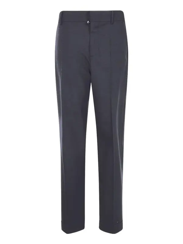 Dsquared2 Tailored Trousers With Pressed Crease And Logo Plaque - Black