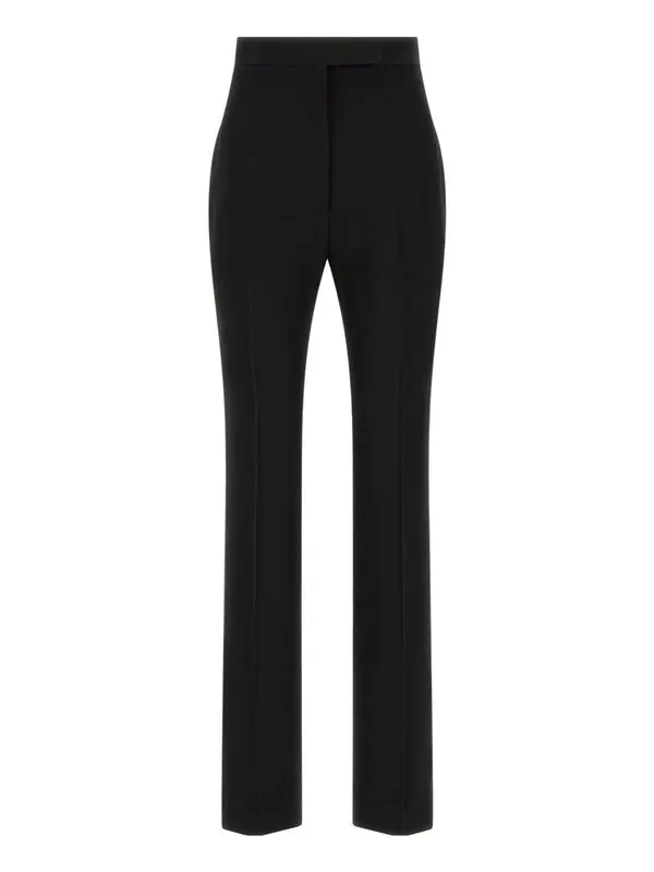 TOM FORD Satin-trim Wool Trousers - Black