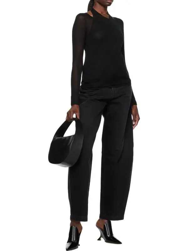 DARKPARK Denim Trousers With Belt Loops - Black