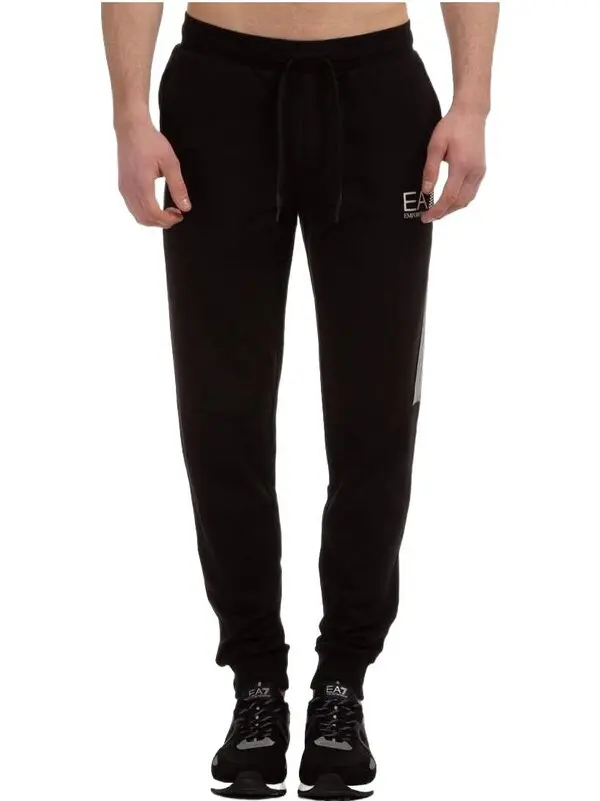 EA7 Side-stripe Track Pants - Black