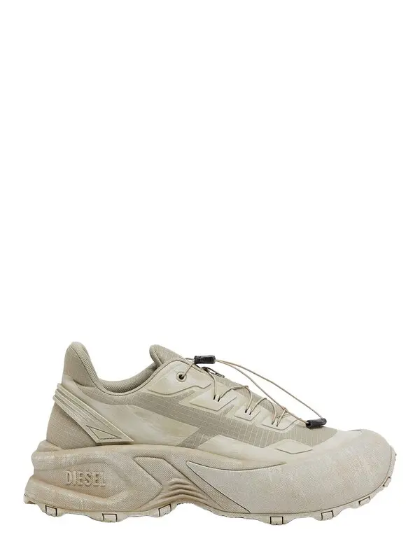 DIESEL® D-cage Distressed Ripstop Sneakers - Green