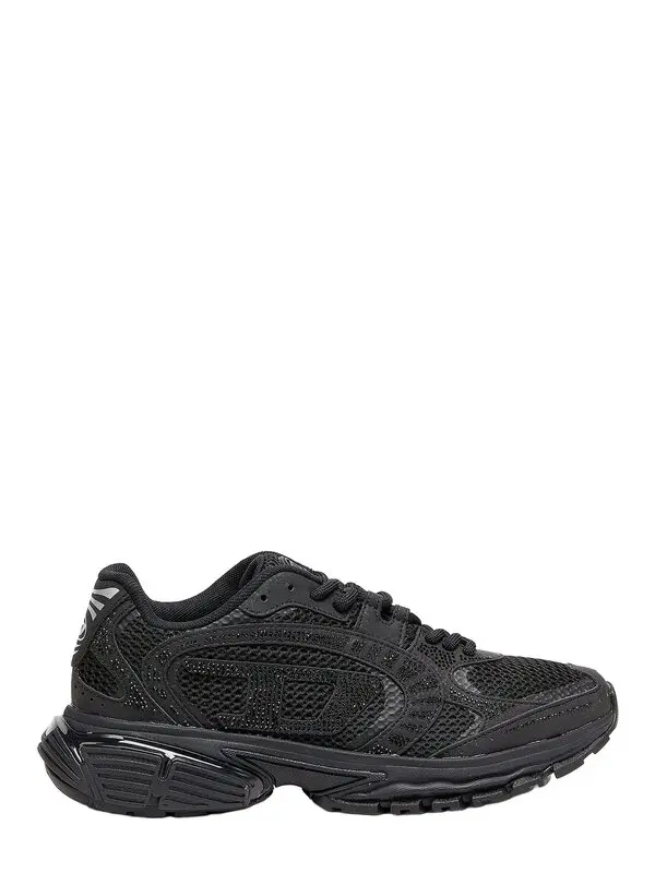 DIESEL® S-pro-v-dense Monochrome Layered Mesh Sneakers With Rhinestone Embellishments - Black