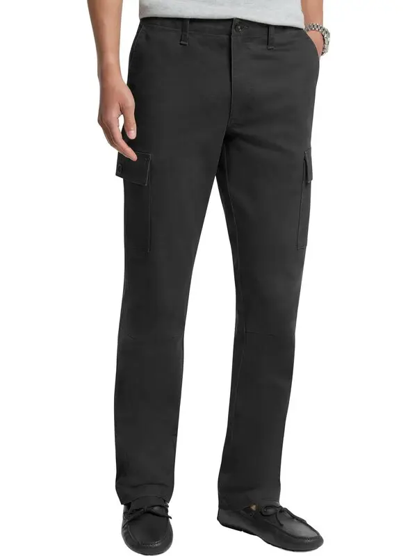 Michael Kors Stretch Cotton Twill Cargo Pants - Black