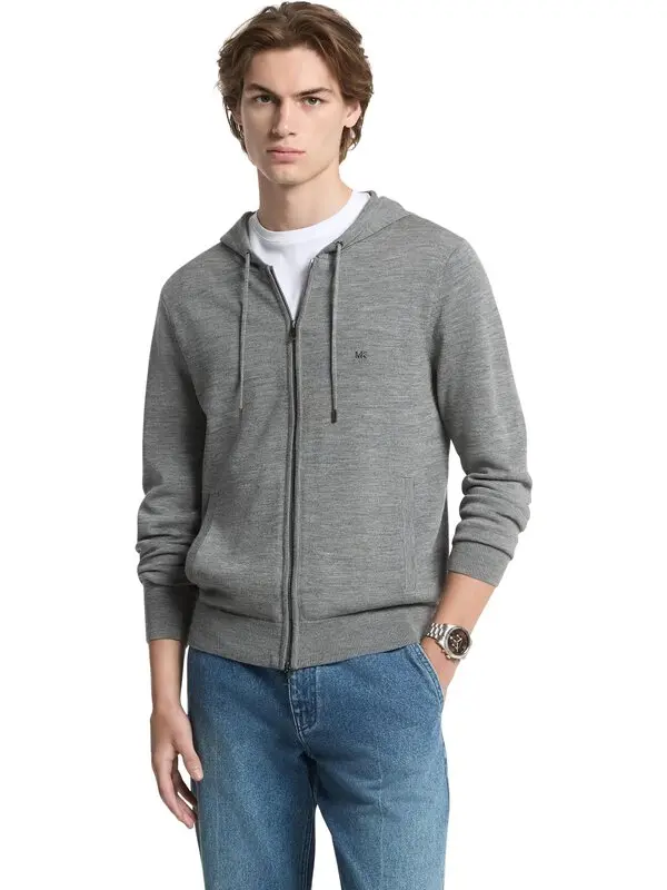 Michael Kors Wool Zip-up Hoodie In Size By - Grey