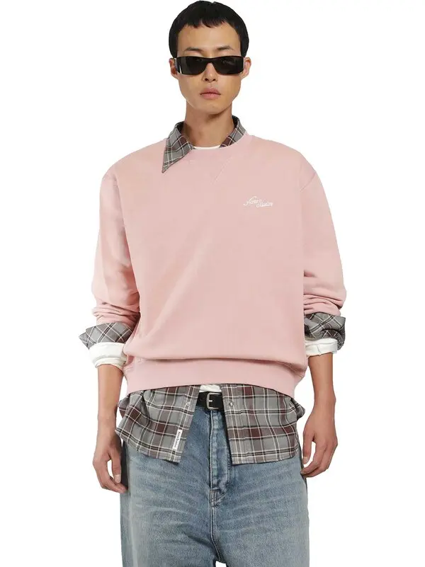 Acne Studios Logo Fleece Sweatshirt - Pink