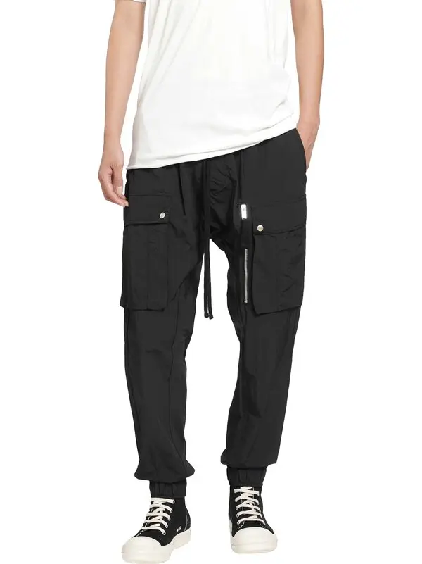 THOM KROM P 64 Cargo Pants With Drawstring Waist And Elasticated Cuffs - Black