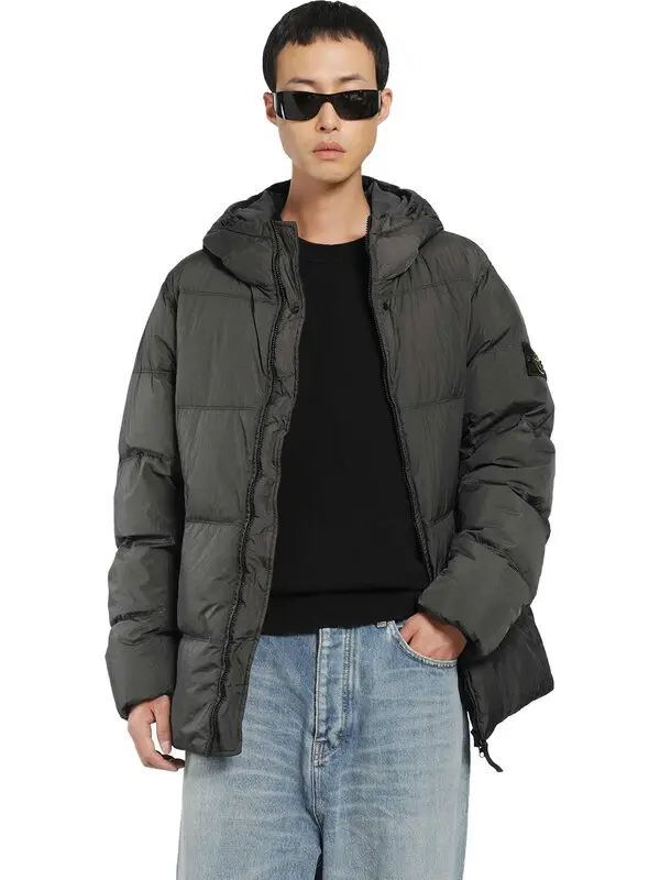 Stone Island 4100037 Crinkle Reps Down Jacket - Grey