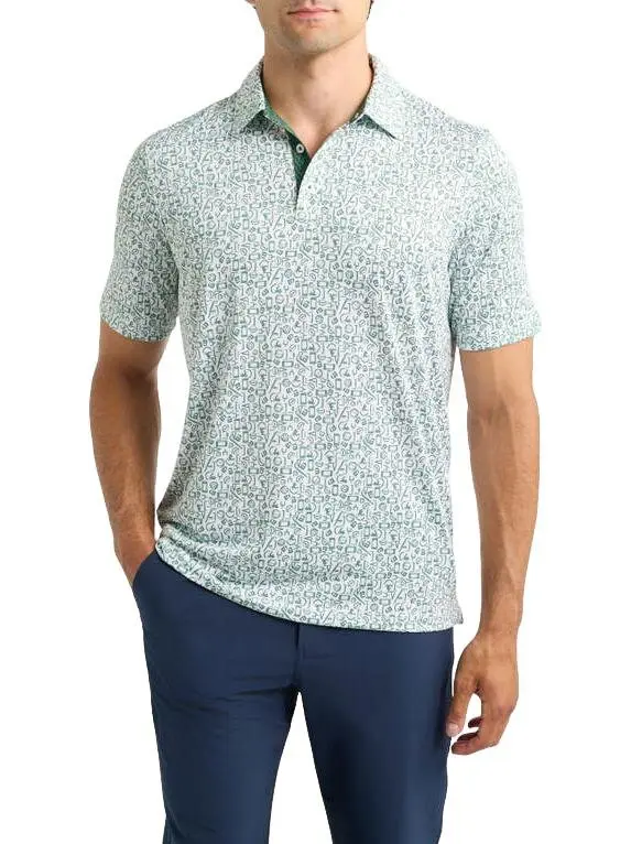 Johnston & Murphy Xc+™ Game Day Multisport Print Performance Polo - Green