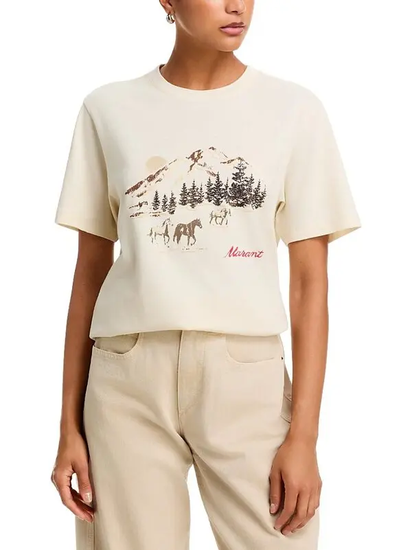Isabel Marant Étoile Zewel Graphic T-shirt - Ecru
