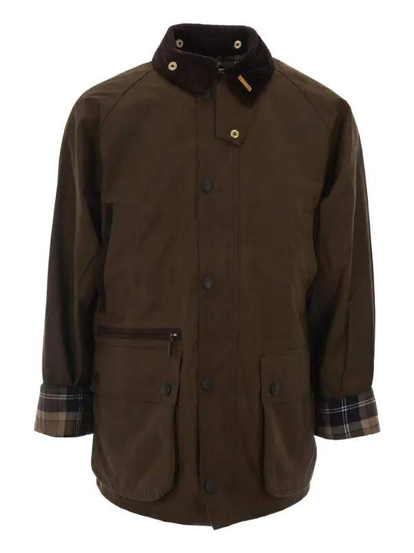 Barbour Waxed Cotton Field Jacket - Brown