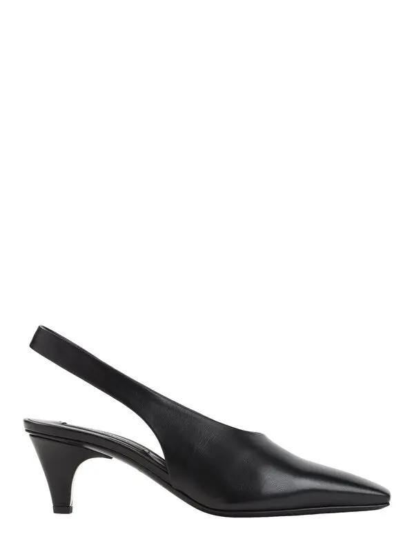 Giorgio Armani Nappa Leather Decollete Pumps - Black